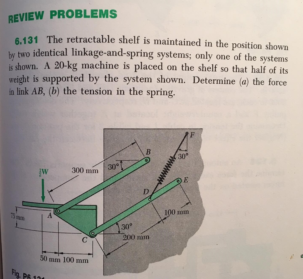 Solved The retractable shelf is maintained in the position | Chegg.com