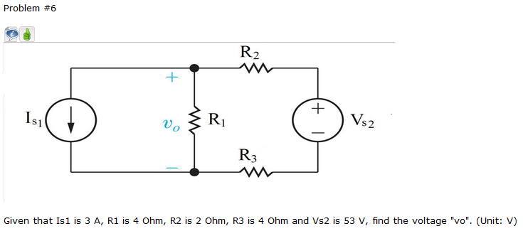 Solved Given that Is1 is 3 A, R1 is 4 Ohm, R2 is 2 Ohm, R3 | Chegg.com