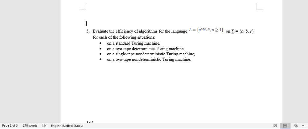 5. Evaluate the efficiency of algorithms for the | Chegg.com