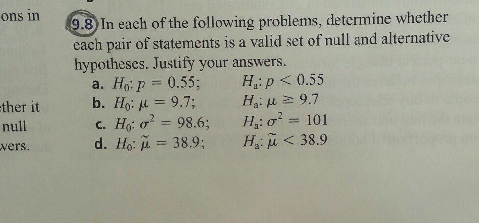 Solved In each of the following problems, determine whether | Chegg.com