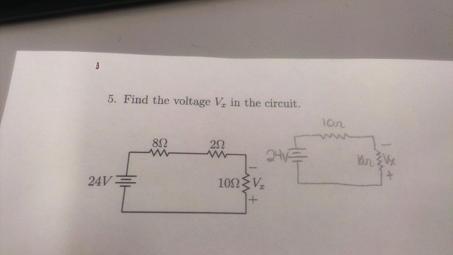 Solved Find the voltage Vx in the circuit. | Chegg.com