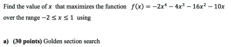Solved Find the value of x that maximizes the function f(x) | Chegg.com