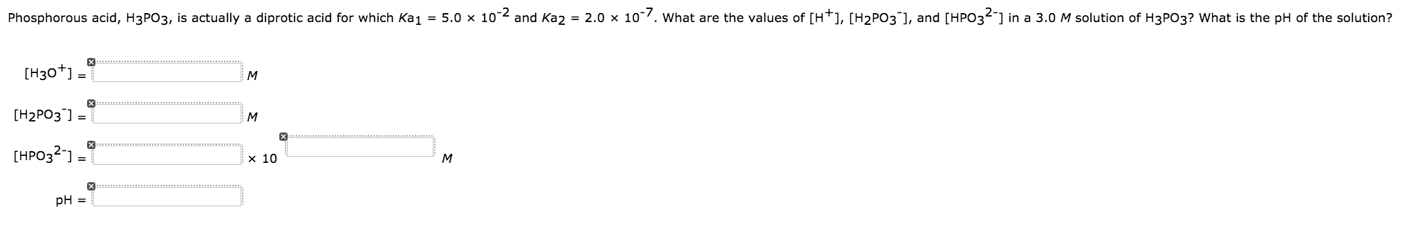 Solved Phosphorous acid, H3P03, is actually a diprotic acid | Chegg.com