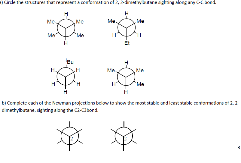 Solved ) Circle the structures that represent a conformation | Chegg.com