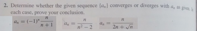 Solved Determine whether the given sequence {a_n} converges | Chegg.com