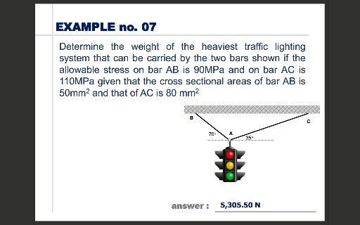 Solved Determine the weight of the heaviest traffic lighting | Chegg.com