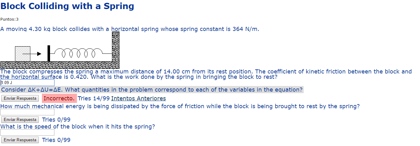 Solved A moving 4.30 kq block collides with a horizontal | Chegg.com