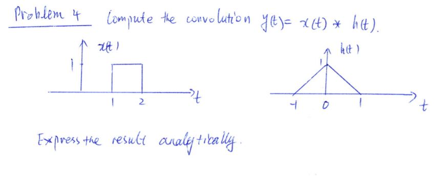 Solved Compute the convolution y(t) = x(t) * h(t). Express | Chegg.com