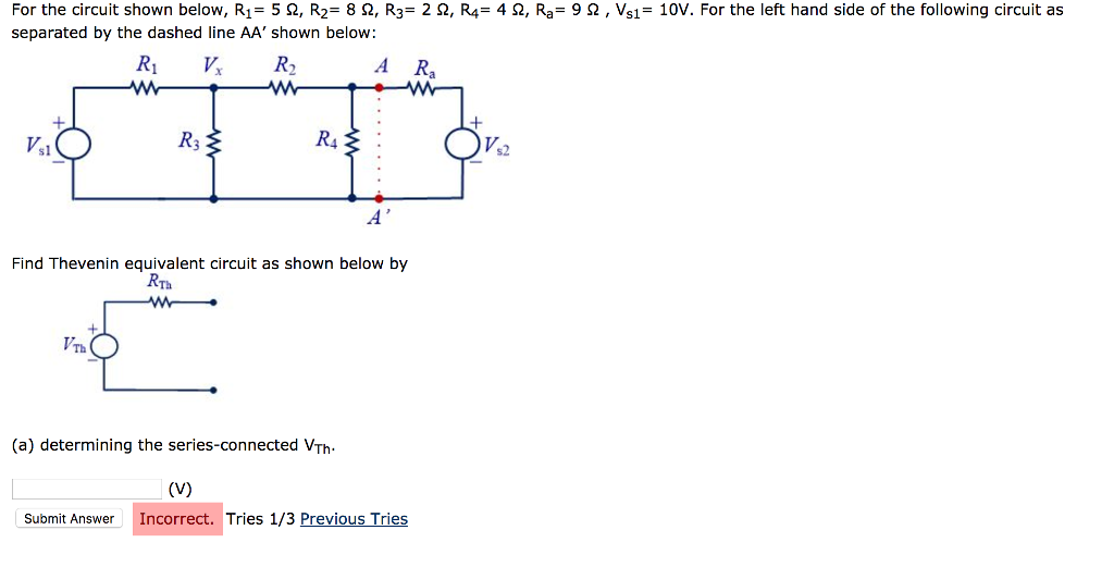 Solved For the circuit shown below, R1= 5 Ω, R2: 8 Ω, R3-2 | Chegg.com