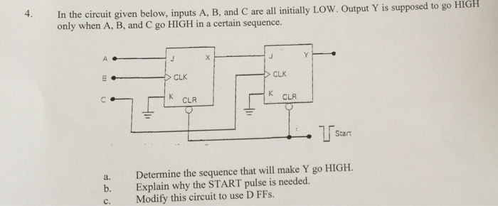 Solved In the circuit given below, inputs A, B, and C are | Chegg.com