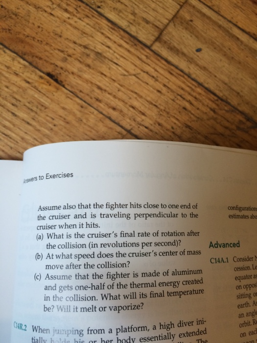 Solved C14R1 rotation angular speed angular momentum thermal | Chegg.com