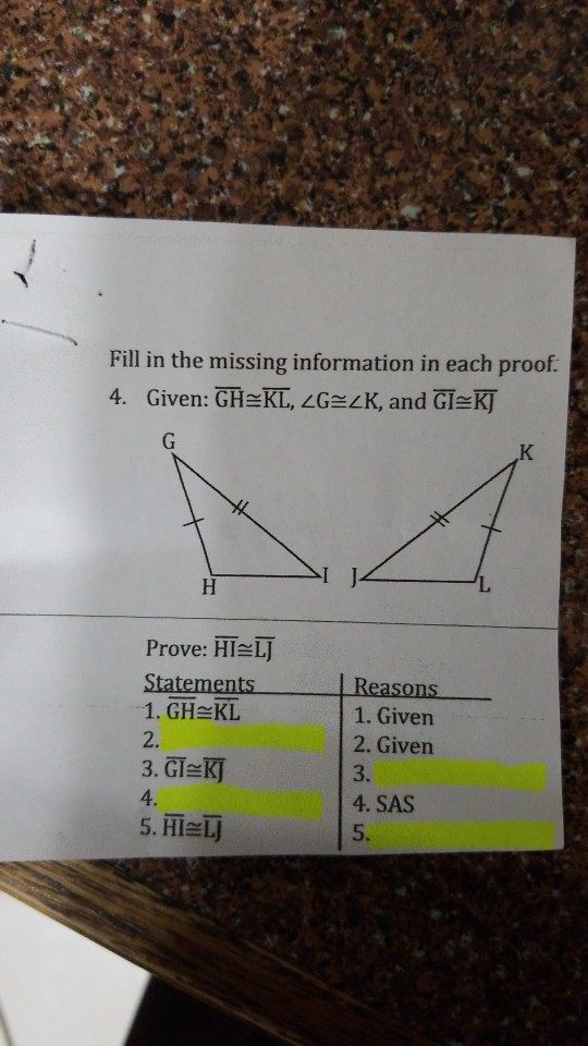 Solved Fill in the missing information in each proof. 4. | Chegg.com Solved Fill in the missing information in each proof. 4. | Chegg.com