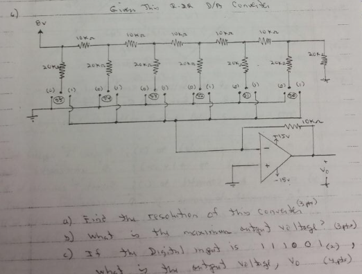 Solved Find the resolution of this converter What is the | Chegg.com