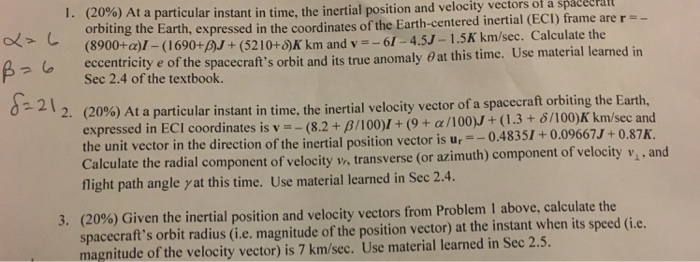 Solved At a particular instant in time, the inertial | Chegg.com