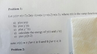 Solved Let y(t) = r(t + 2)-2r(t-1)+n(t+1)+r(t-2)-r(t-3), | Chegg.com