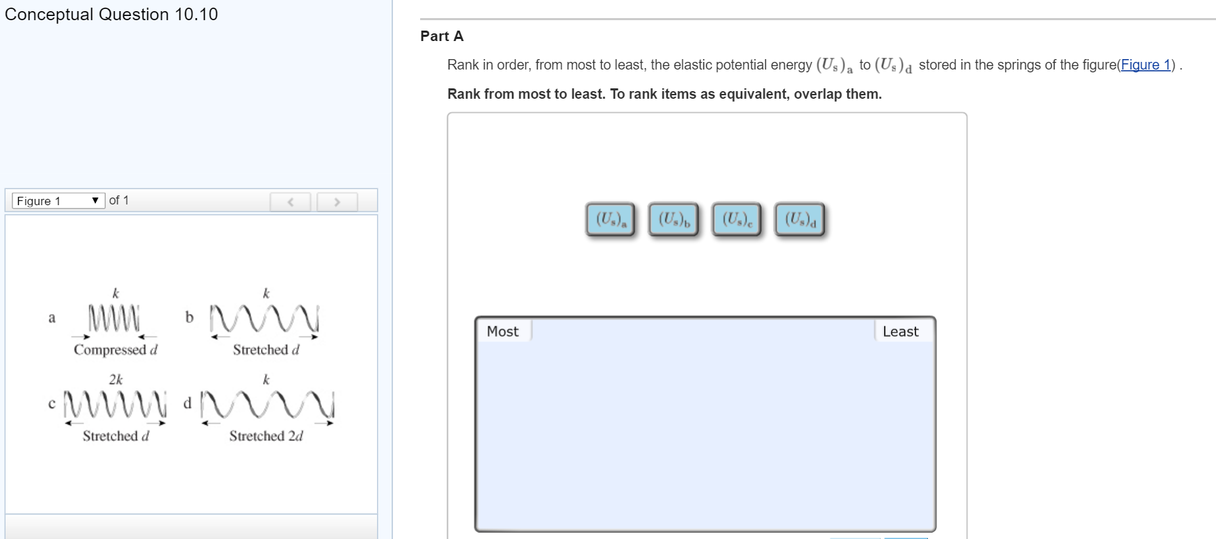Solved Rank in order, from most to least, the elastic | Chegg.com