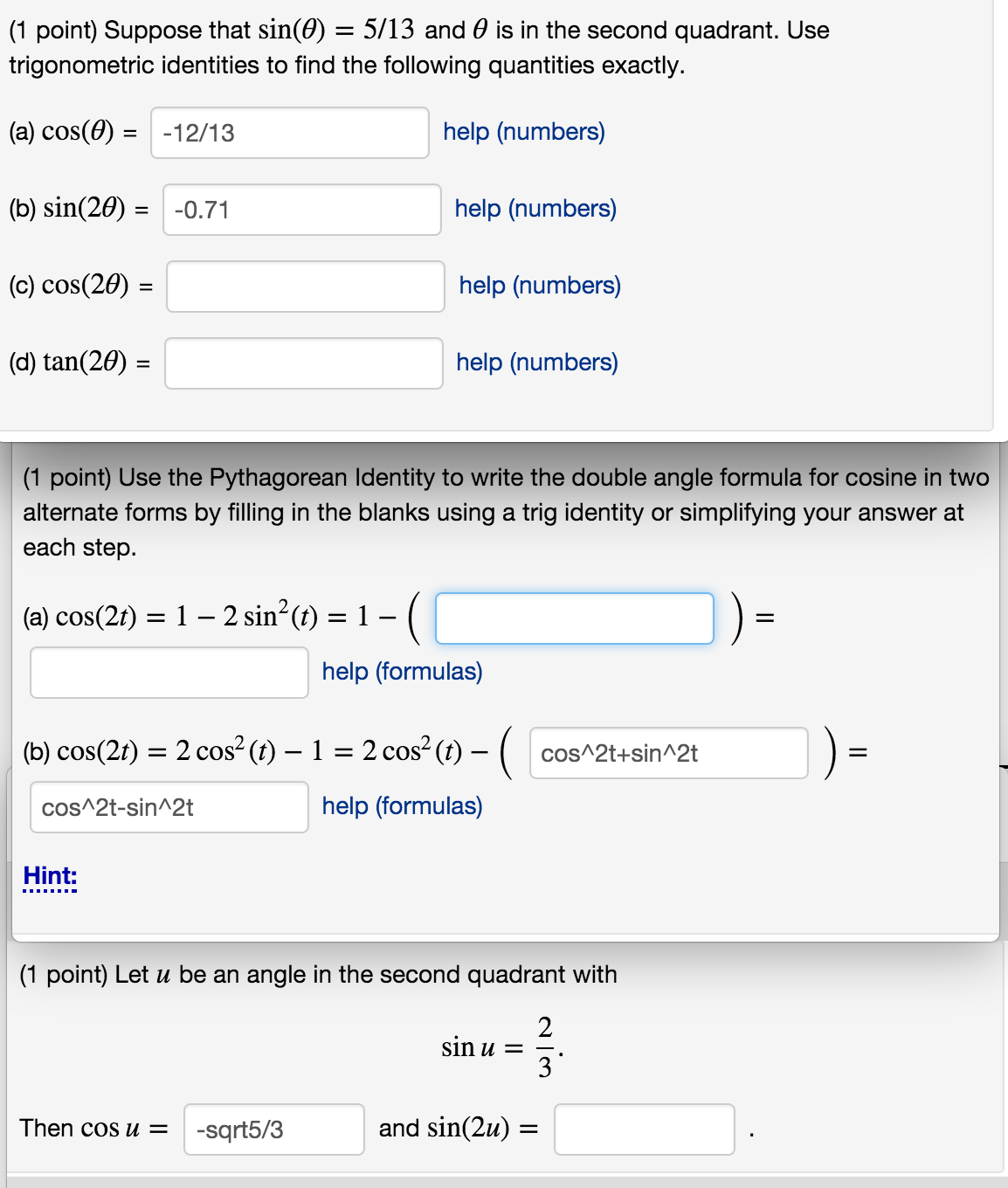 Solved Suppose that sin(theta) = 5/13 and theta is in the | Chegg.com