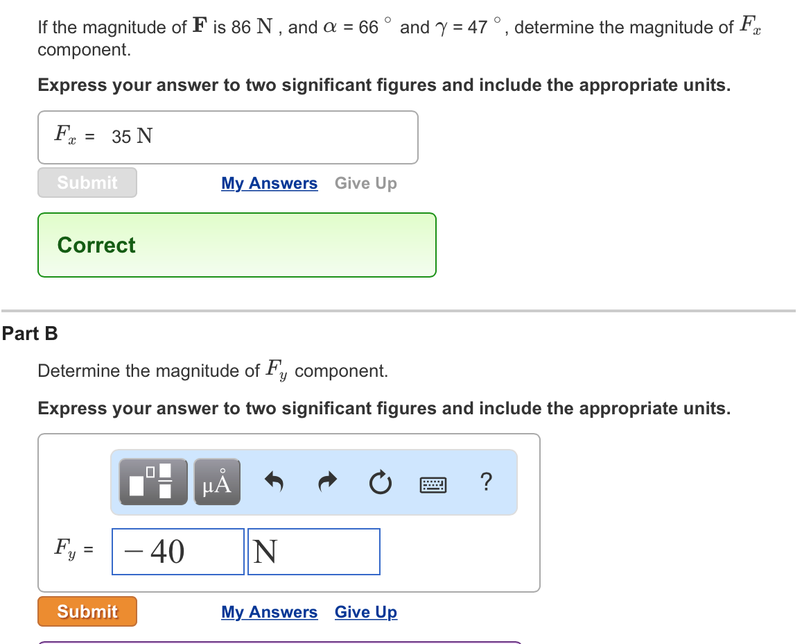 Solved component. Express your answer to two significant | Chegg.com