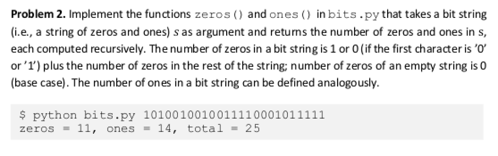Solved Problem 2 Implement The Functions Zeros And Ones 