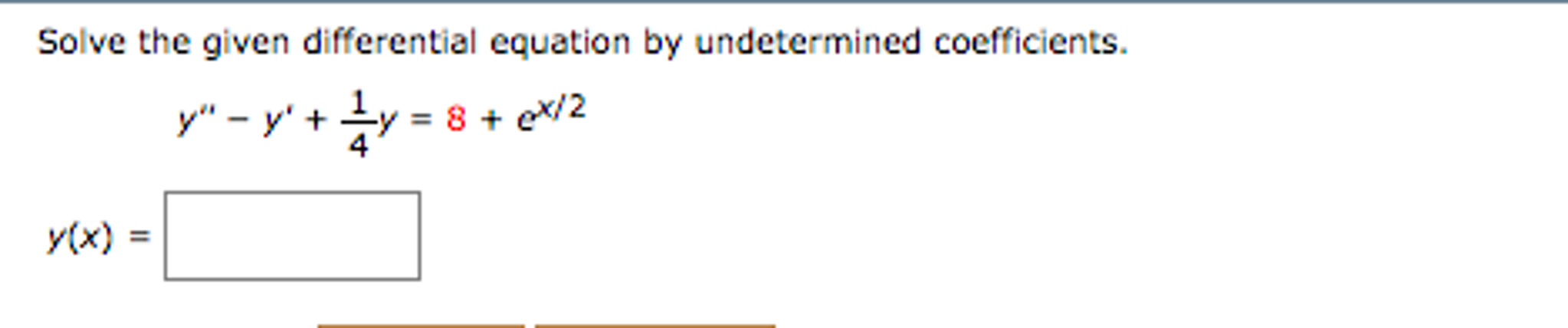 Solved Solve the given differential equation by undetermined | Chegg.com