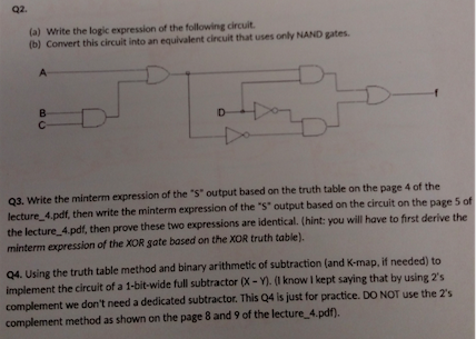 Solved Write the logx expression of the following circuit | Chegg.com