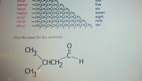 Solved Give the IUPAC name for this molecule: | Chegg.com