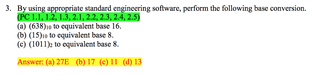 Solved the following base conversion Bv using appropriate | Chegg.com