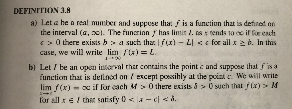 Solved Assume the limit of f as x tends to infinity is the | Chegg.com