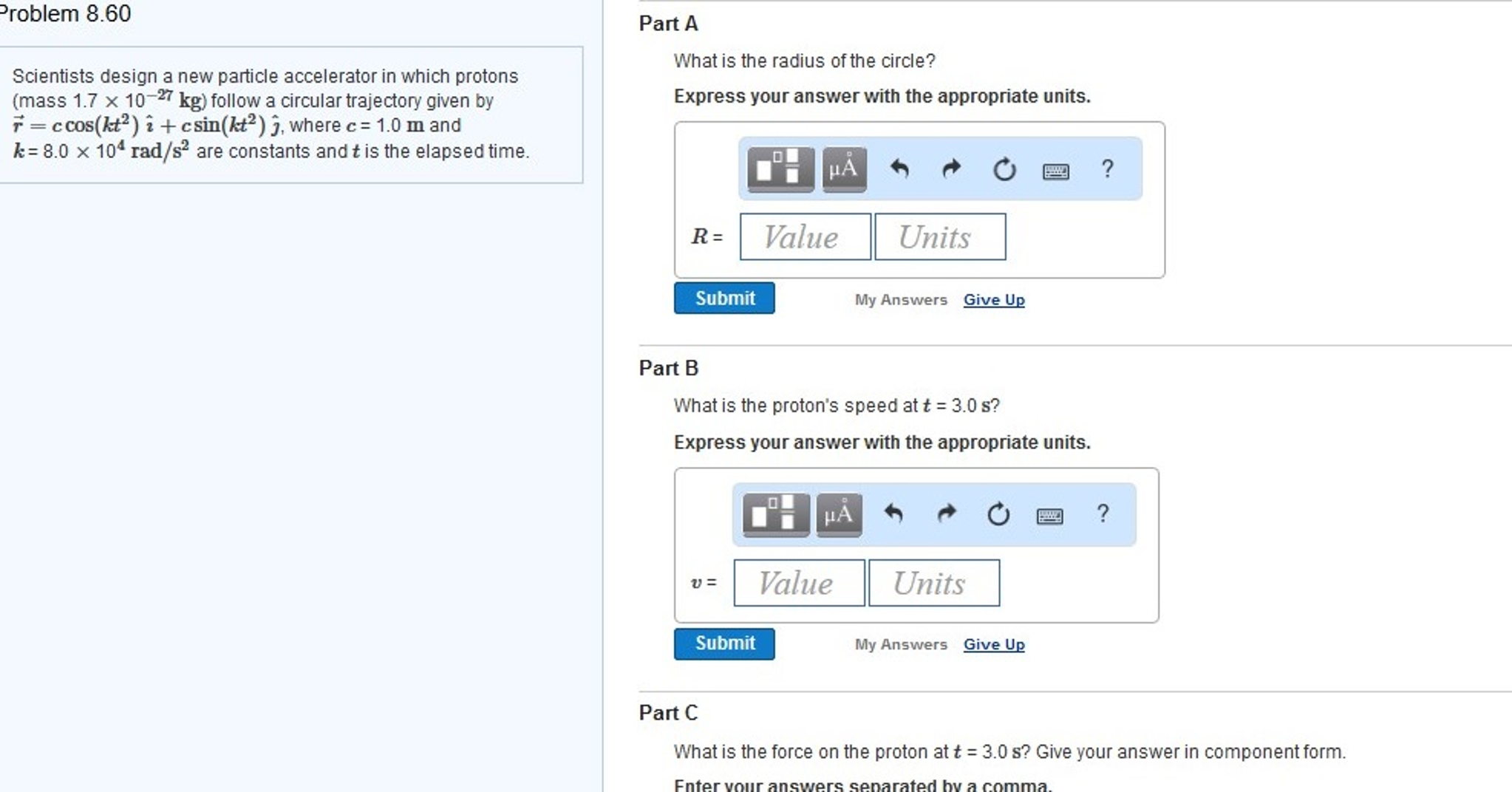 Solved Scientists design a new particle accelerator in which | Chegg.com