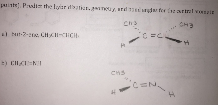 Solved Predict the hybridization, geometry, and bond angles | Chegg.com