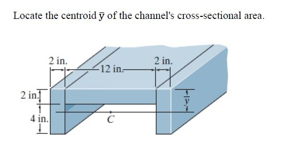 Solved Locate the centroid y of the channel?s | Chegg.com