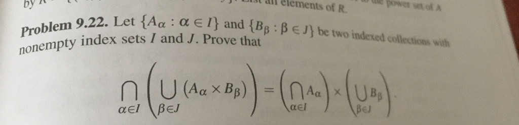 Solved Let {A_alpha: alpha elementof I} and {B_beta: beta | Chegg.com