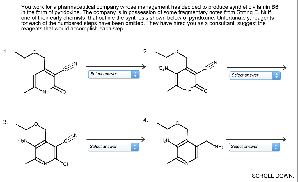 Solved The options for reagents are: a.) H2NNH2 b.) H2SO4, | Chegg.com