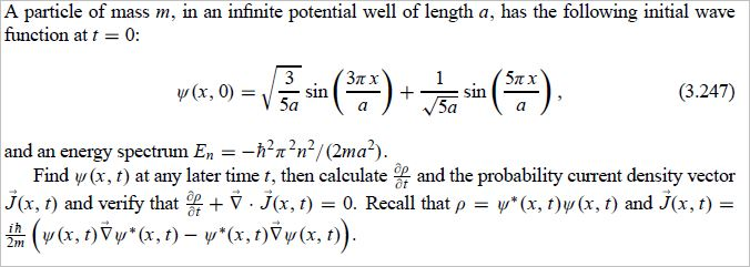 Solved A particle of mass m, in an infinite potential well | Chegg.com