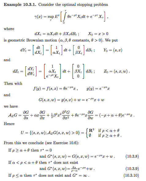 Consider the optimal stopping problem gamma(x) = sup | Chegg.com