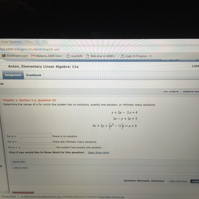 Solved Blackboard Learn M Alabama A&M Unive à myAAMU à | Chegg.com