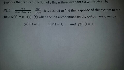 Solved Suppose the transfer function of a linear | Chegg.com