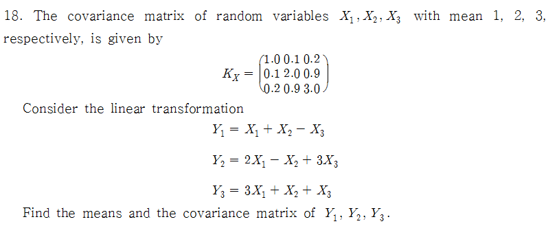 Solved The covariance matrix of random variables X_1, X_2, | Chegg.com