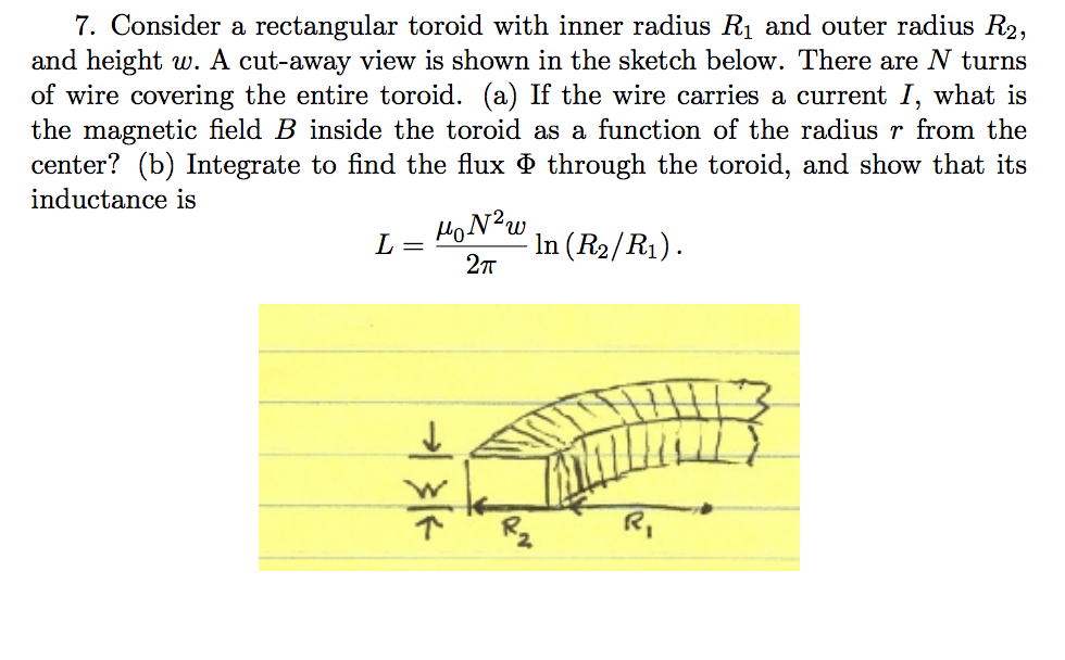 Solved Consider a rectangular toroid with inner radius R_1 | Chegg.com