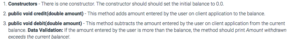 Solved Create 2 Java files: 1. Account.java - Base class | Chegg.com