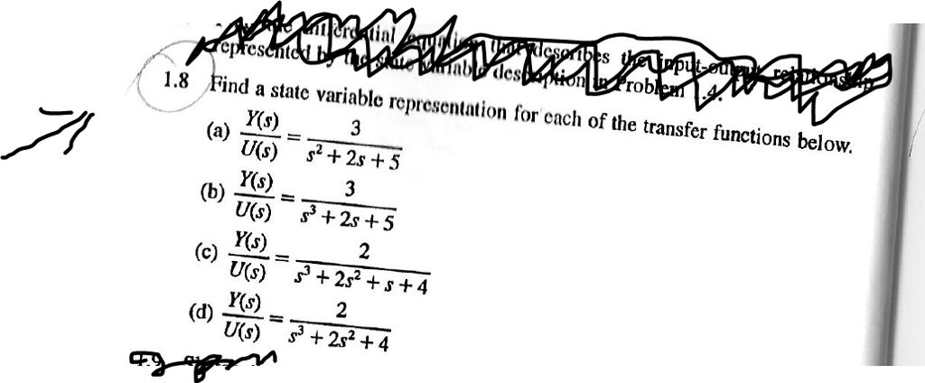 Solved Find a state variable representation for each of the | Chegg.com