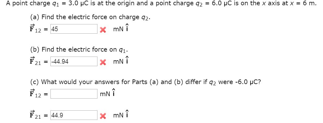 Solved A point charge q1 = 3.0 mu C is at the origin and a | Chegg.com
