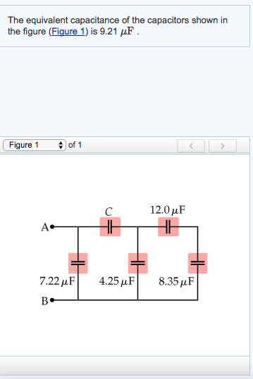 Solved The equivalent capacitance of the capacitors shown in | Chegg.com