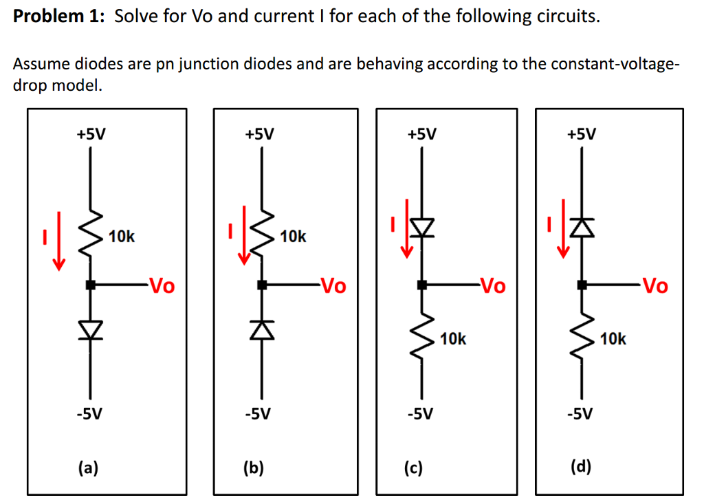 Solved Solve For V o And Current I For Each Of The Following Chegg Solved Solve For V o And Current I For Each Of The Following Chegg