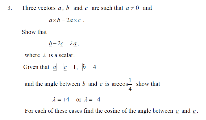 Solved Three vectors a, b and c are such that g # 0 and | Chegg.com