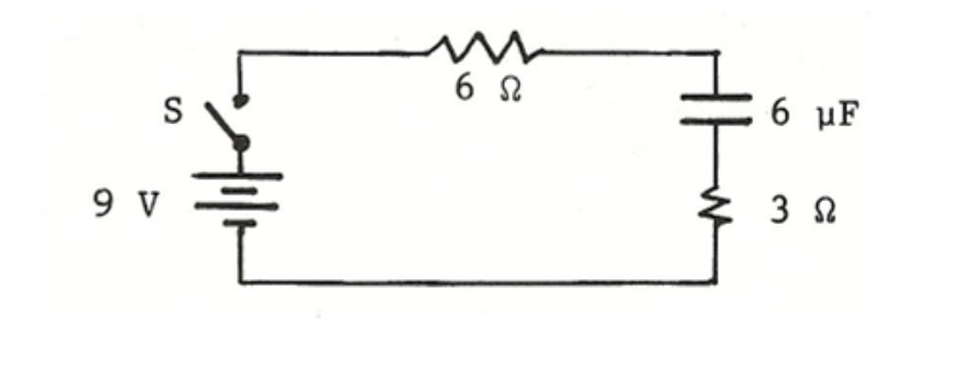 Solved In the circuit above the capacitor is initially | Chegg.com