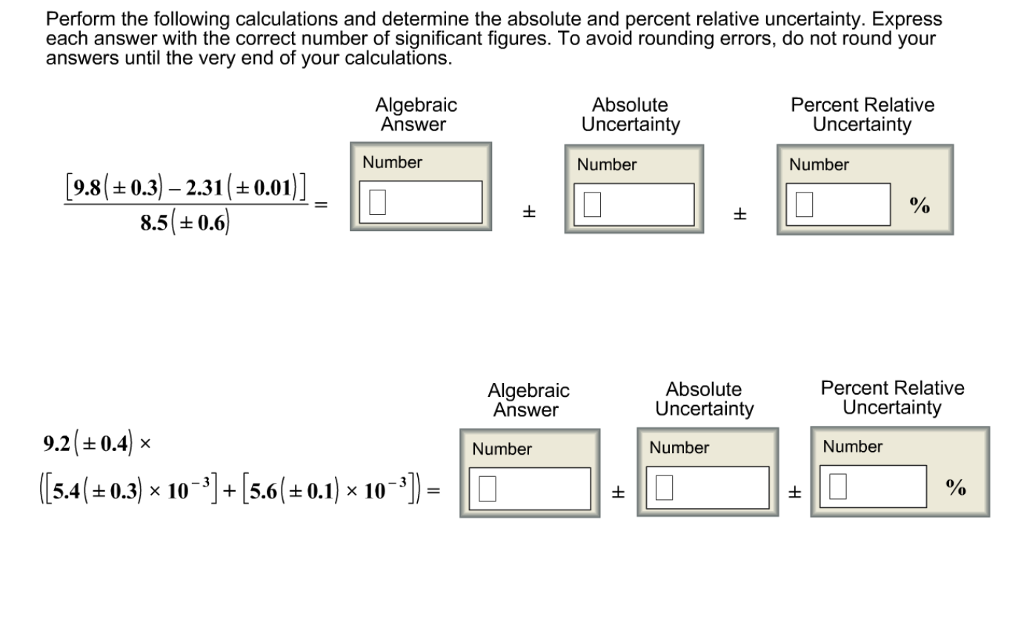 Solved Perform the following calculations and determine the | Chegg.com