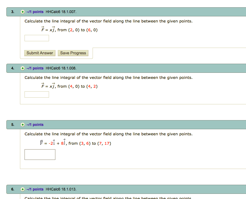 Solved Calculate the line integral of the vector field along | Chegg.com