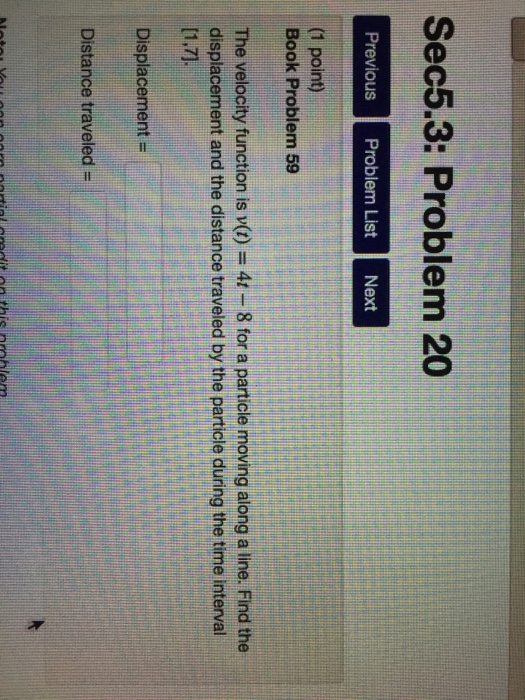 Solved Sec5.3: Problem 20 Previous Problem List Ned 1 point) | Chegg.com