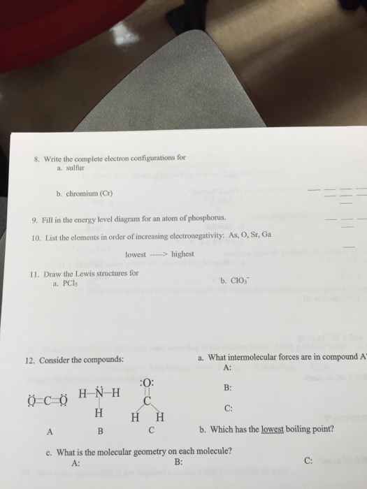 Solved Write The Complete Electron Configurations For Sul